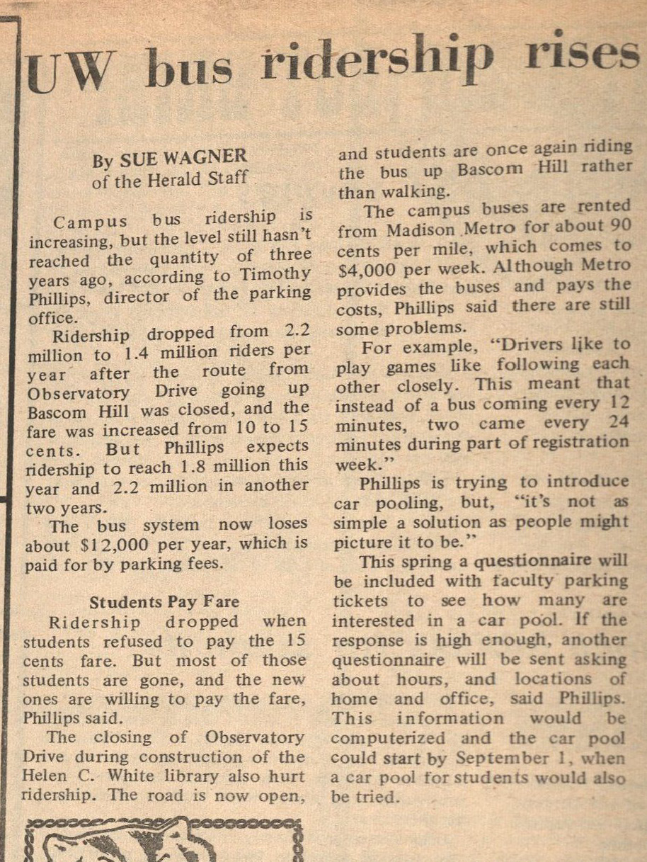 100 Years of Transportation – Transportation Services – UW–Madison