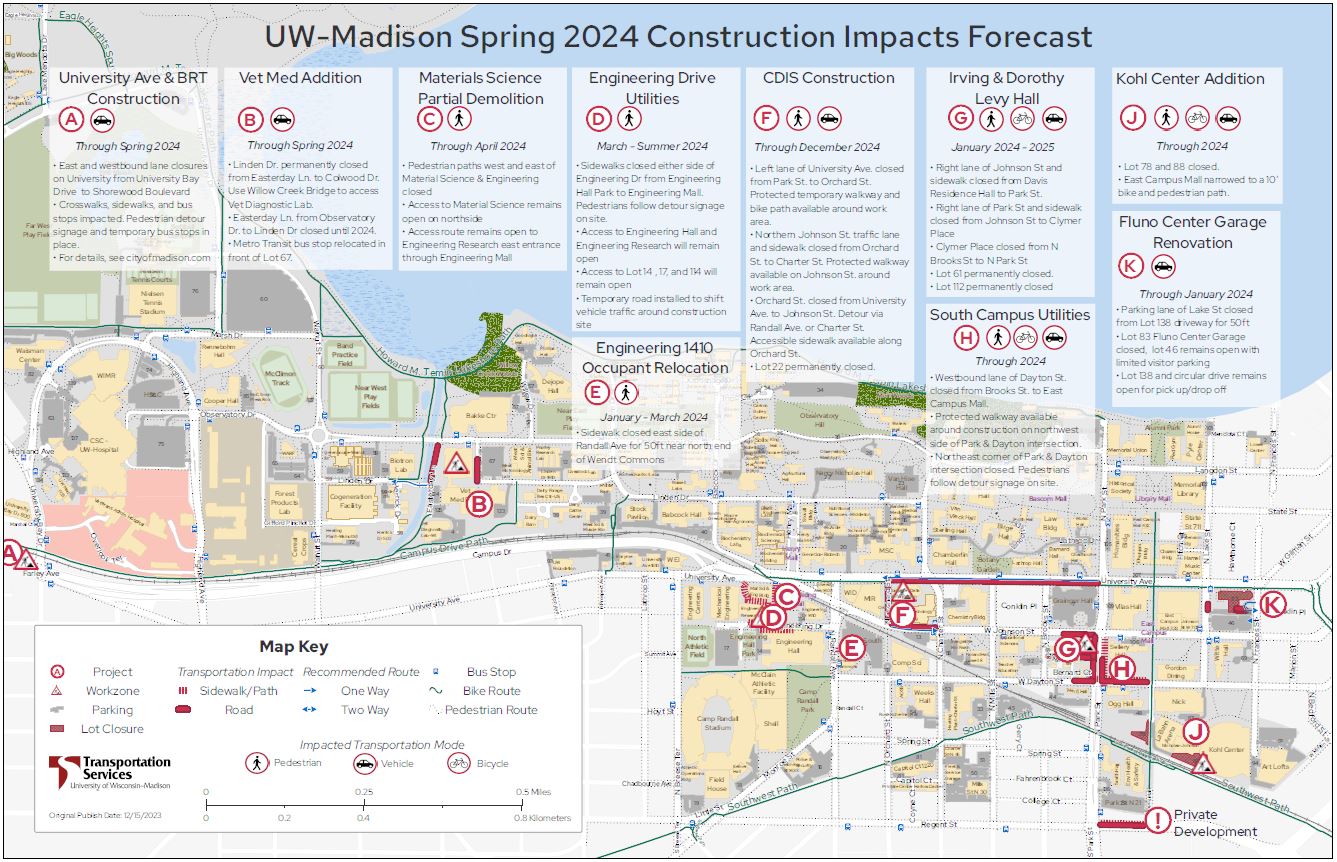 Campus Construction Impacts – Transportation Services – UW–Madison